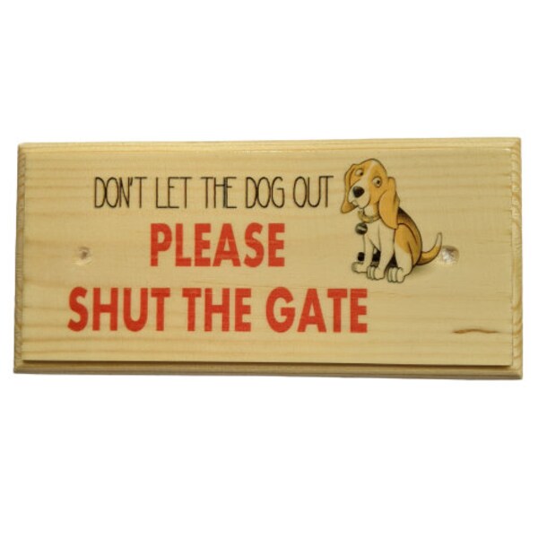 Beware of Dog Shut Gate - Etsy UK