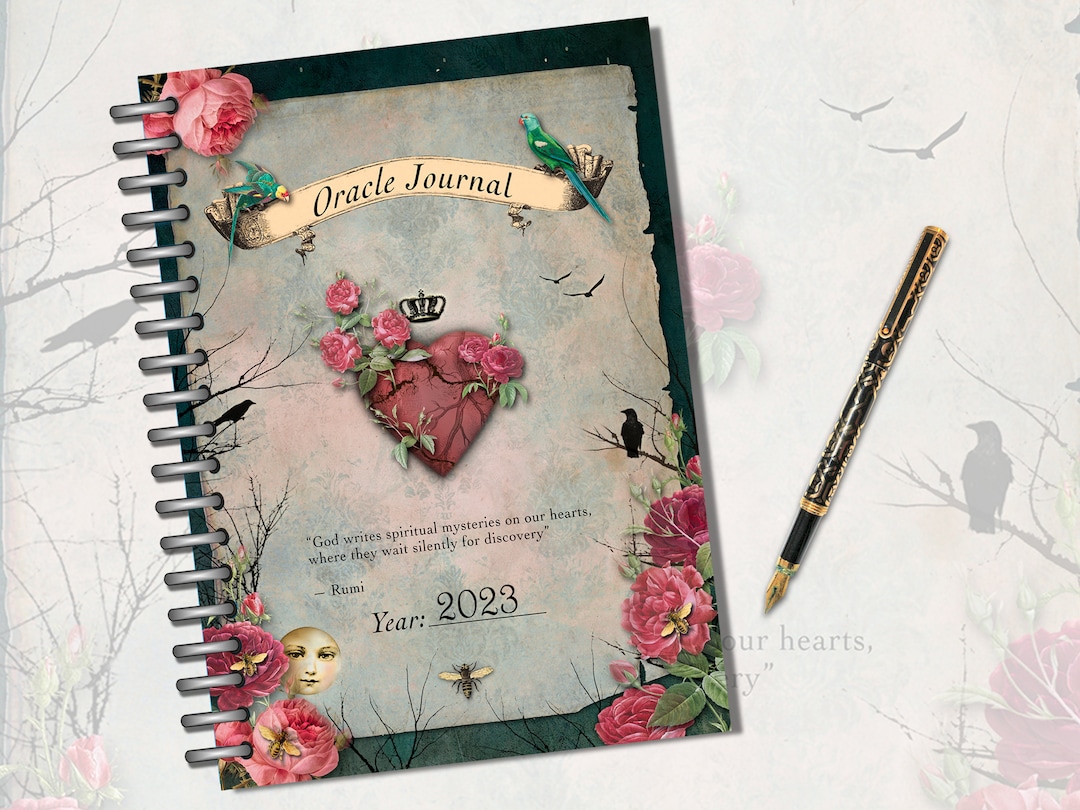 Oracle Card Journal And Spreads Printable Pdf Oracle Of The Rose Coordinating Stationery