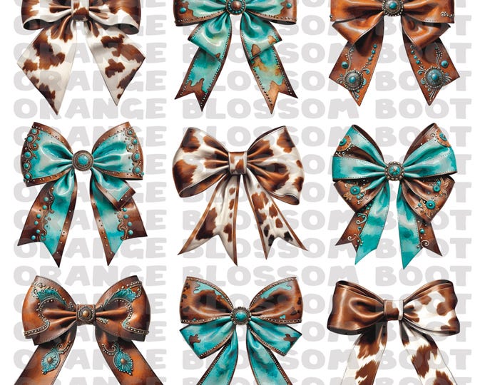 Western Coquette Bow Collage - PNG Digital File - Etsy