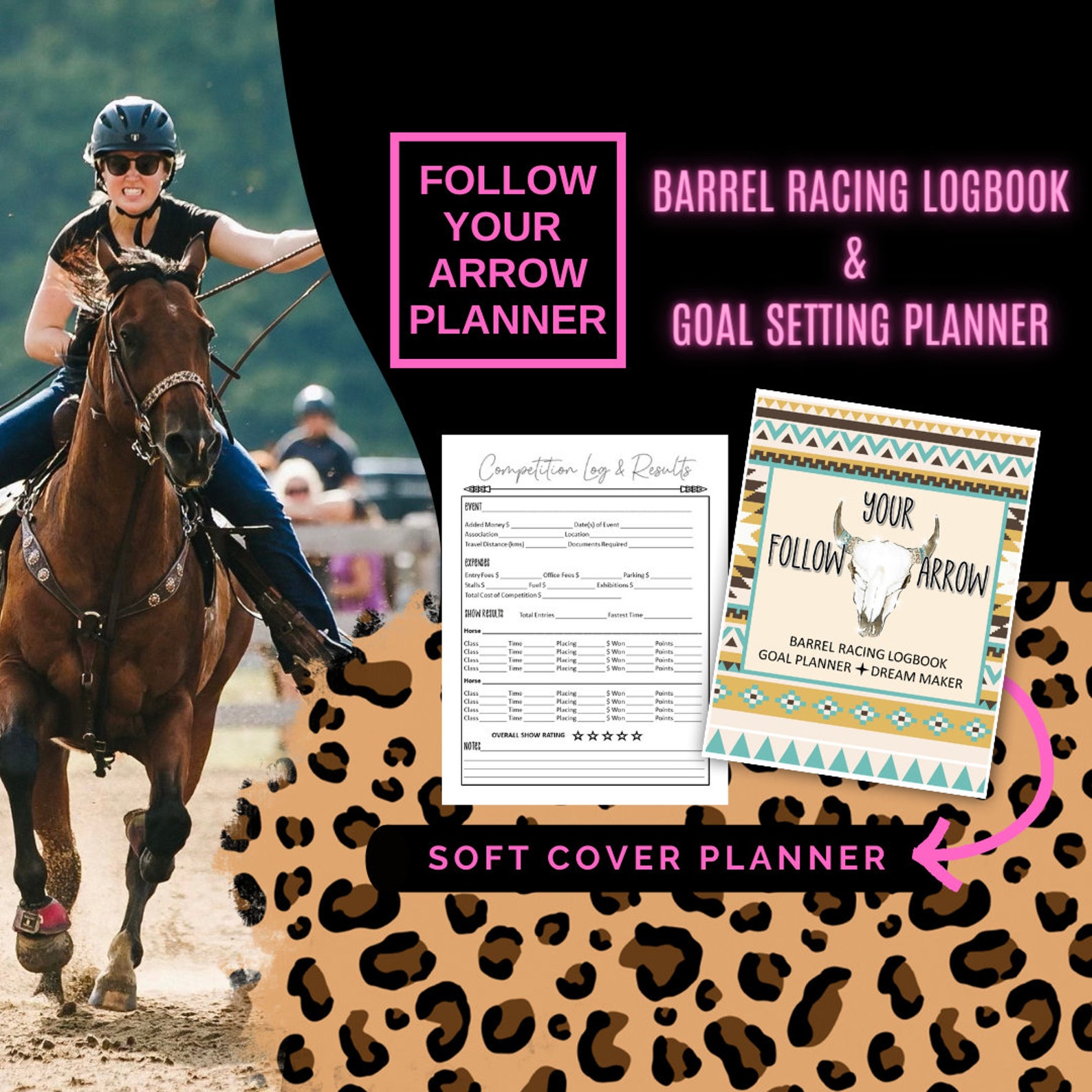 Barrel Racing Logbook Goal Setting Planner Rodeo Journal - Etsy