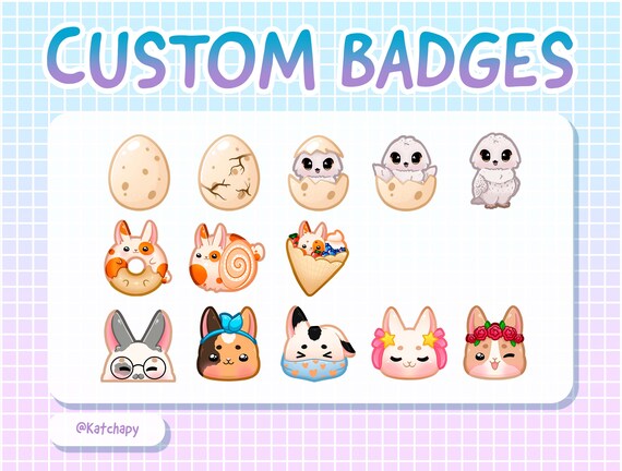 Custom Twitch Badges Super Cute - Etsy