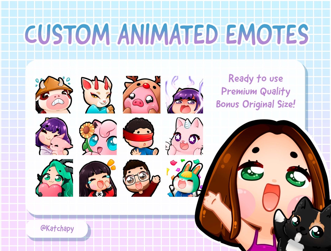 Custom Animated Emotes - Super Cute - Etsy