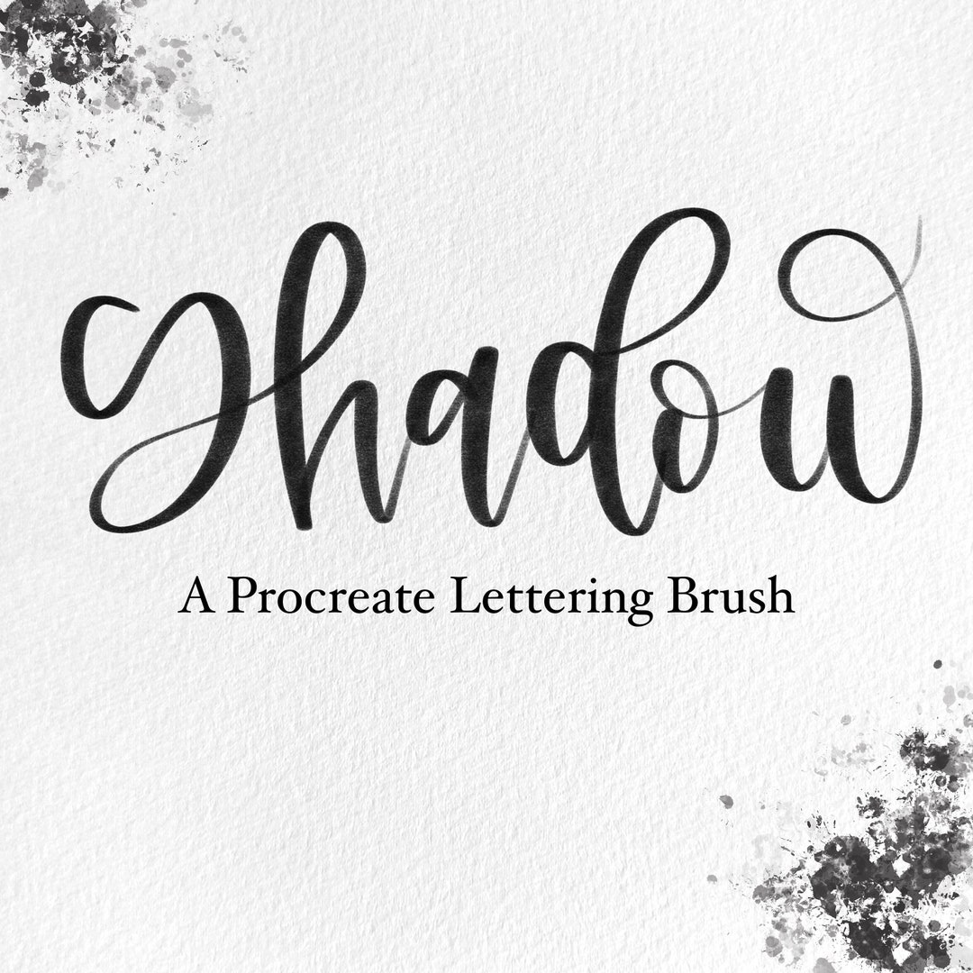 Shadow Procreate Lettering Brush, Digital Lettering Brush, Procreate ...