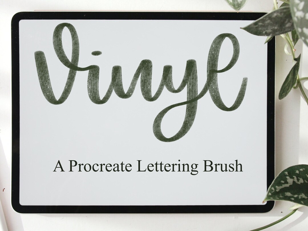 Vinyl Procreate Lettering Brush, Procreate Digital Brush, Procreate ...