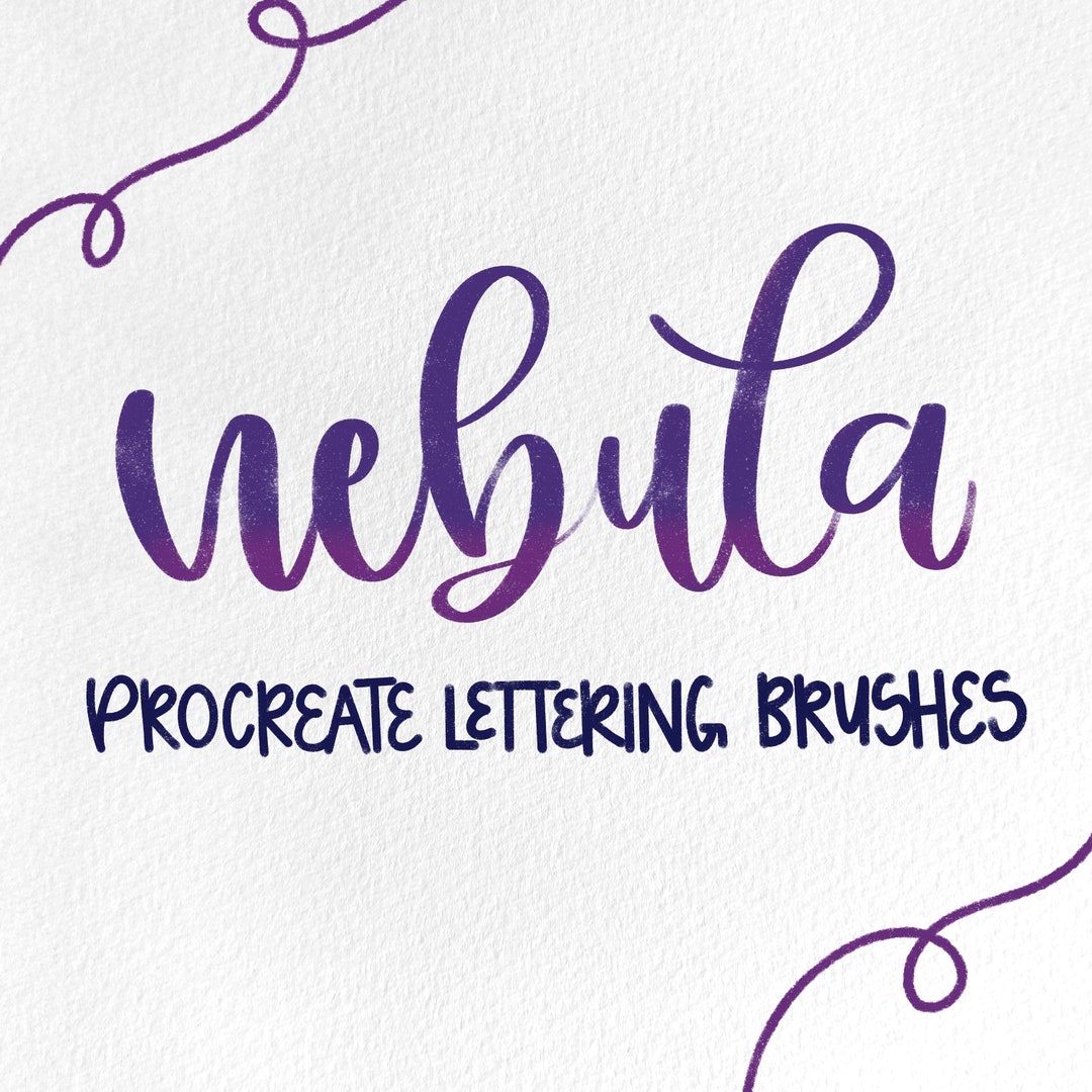 Nebula Procreate Lettering Brushes, Brush Pack, Digital Lettering - Etsy