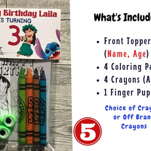 Lilo and Stitch Finger Puppet Crayon Coloring Sheets, Lilo and Stitch ...