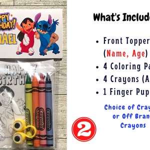 Lilo and Stitch Finger Puppet Crayon Coloring Sheets, Lilo and Stitch ...