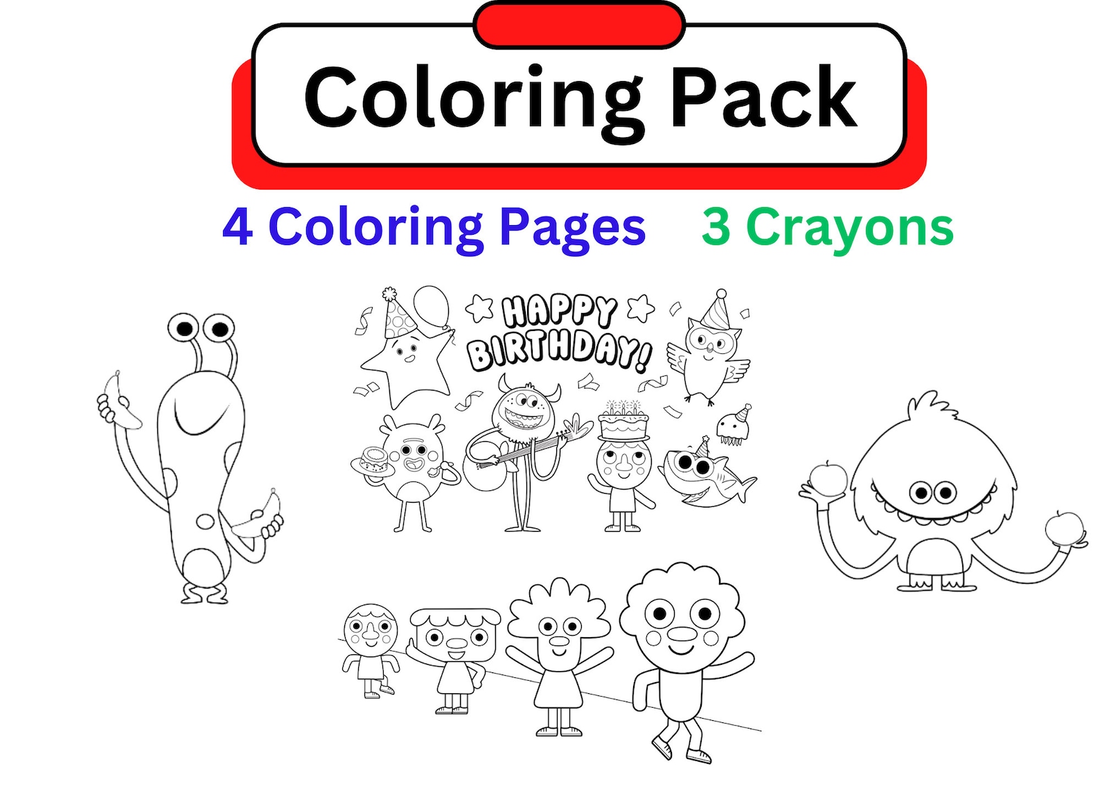 Super and Simple Song Coloring Page Pouch Kit|simple Favors|bag Filler ...