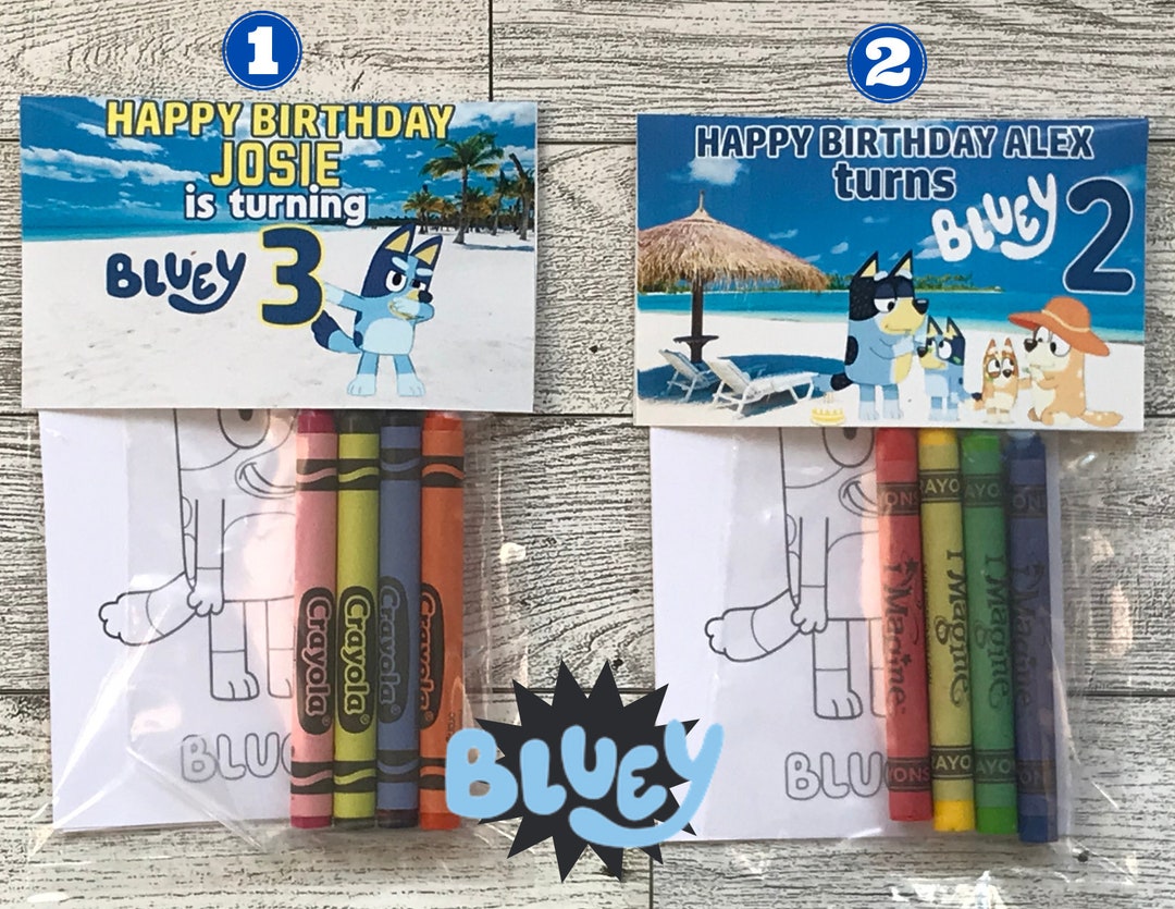 Sticky Gecko Bluey Birthday Party Coloring Book Set Bluey - Etsy