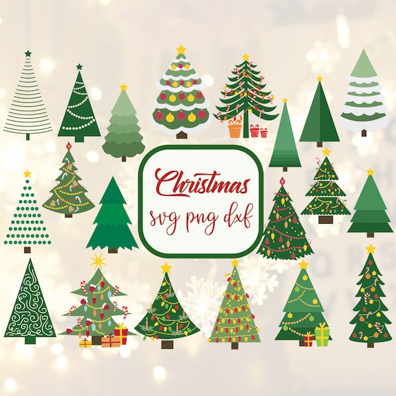 Christmas Tree SVG DXF Christmas Svg Christmas Lights Svg | Etsy