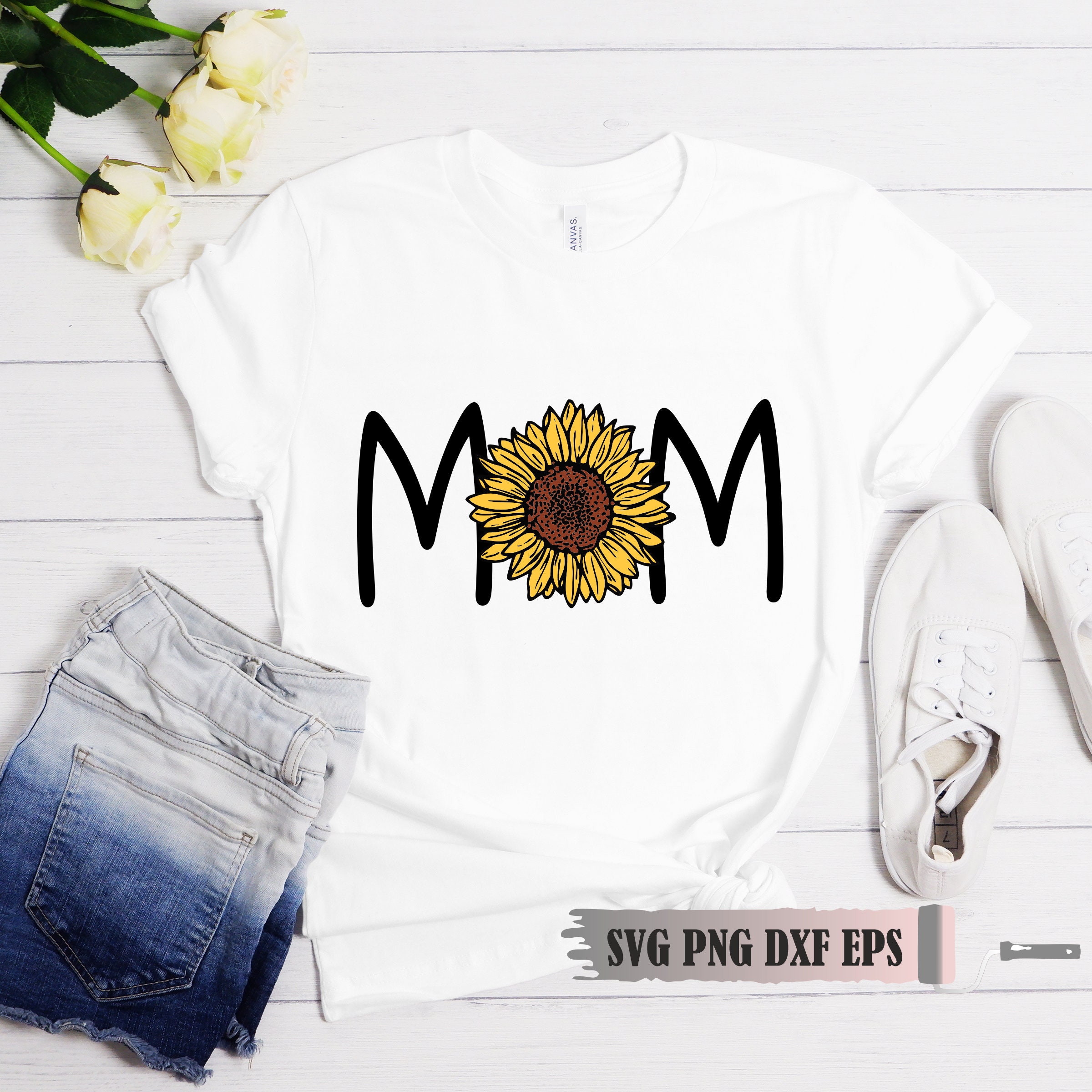 Mom Sunflower Design SVG, Mother Design Png , Digital Download, Mother ...