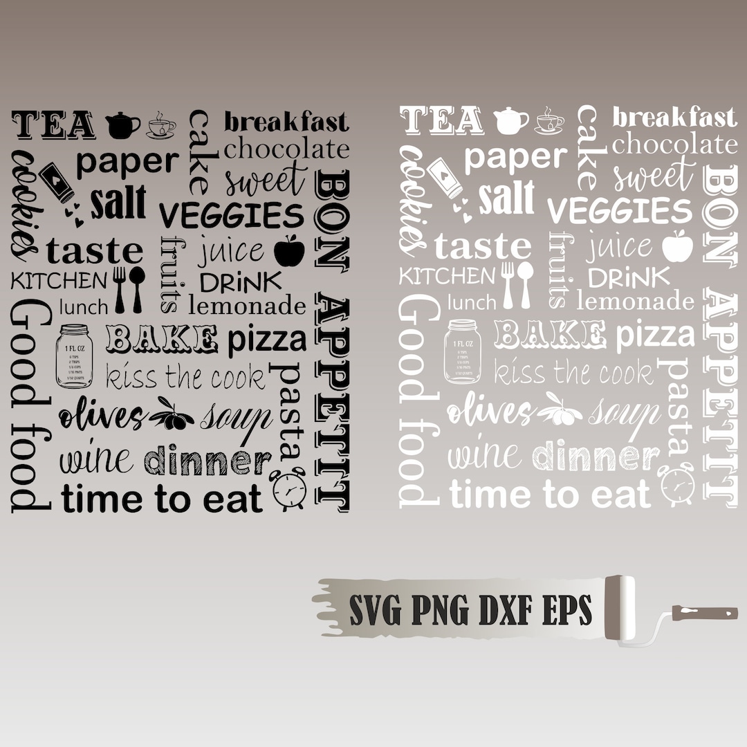 Kitchen Sign Svg Dxf Eps Png, Kitchen Svg Bundle, Kitchen Sign Making ...