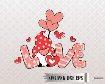 Love Gnome SVG, Valentine's Day Svg, Gnome Valentine Svg, Love Svg ...