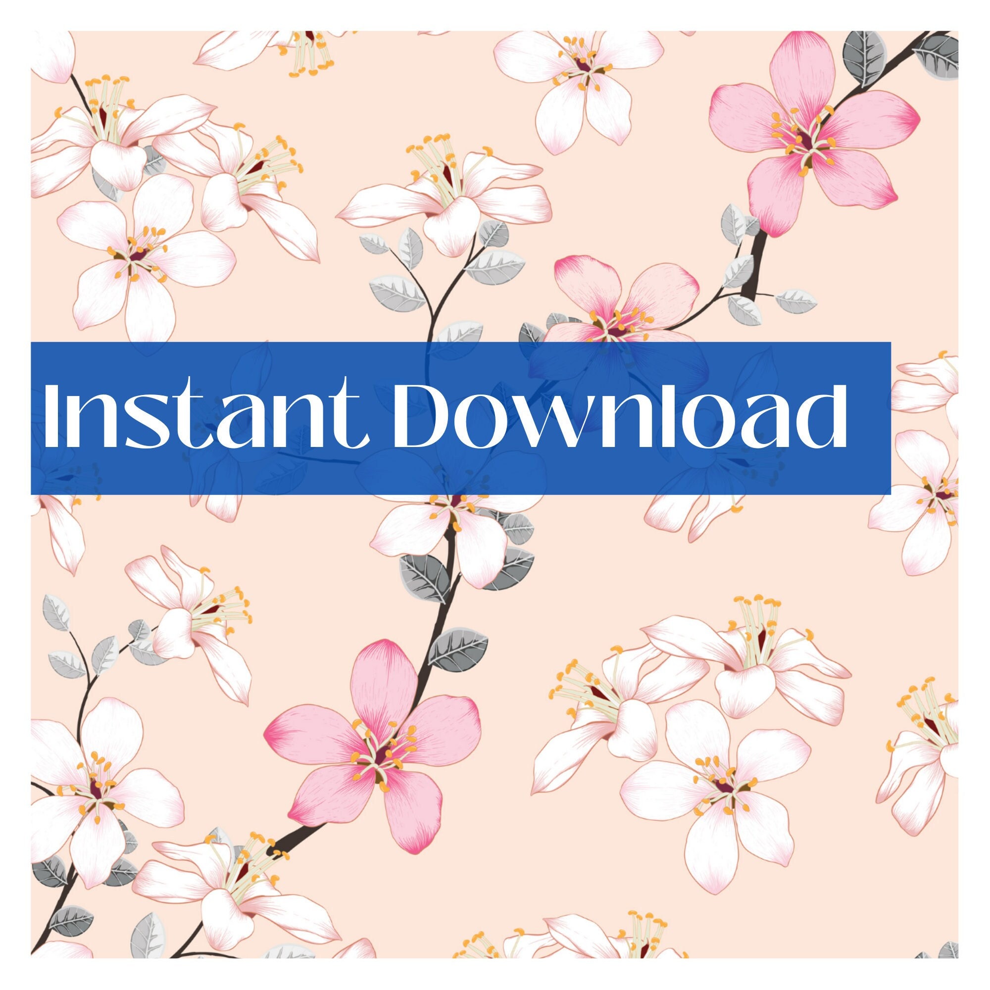 Digital Flower Paper. Printable Flower Paper. - Etsy