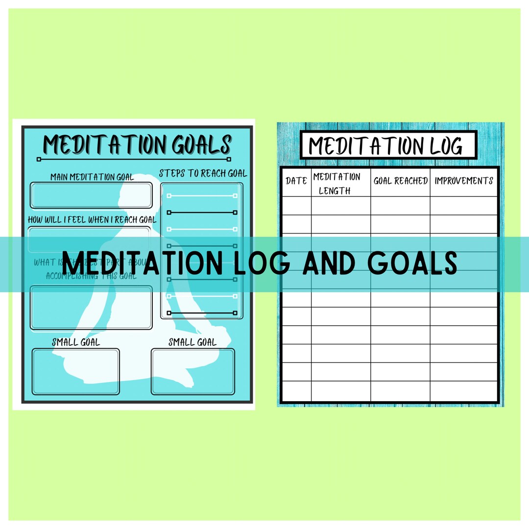 Printable Meditation Goals and Meditation Log - Etsy