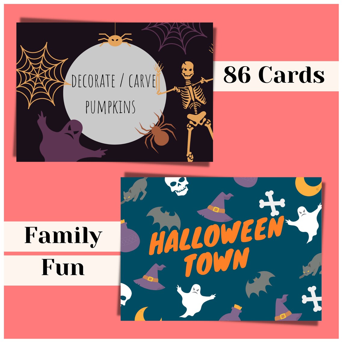 Printable Family Halloween/fall Activity and Movie Cards - Etsy