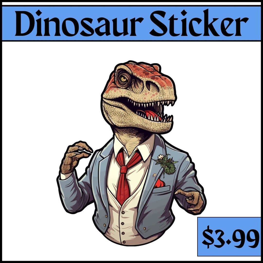 T Rex Dinosaur Sticker for Kids - Etsy