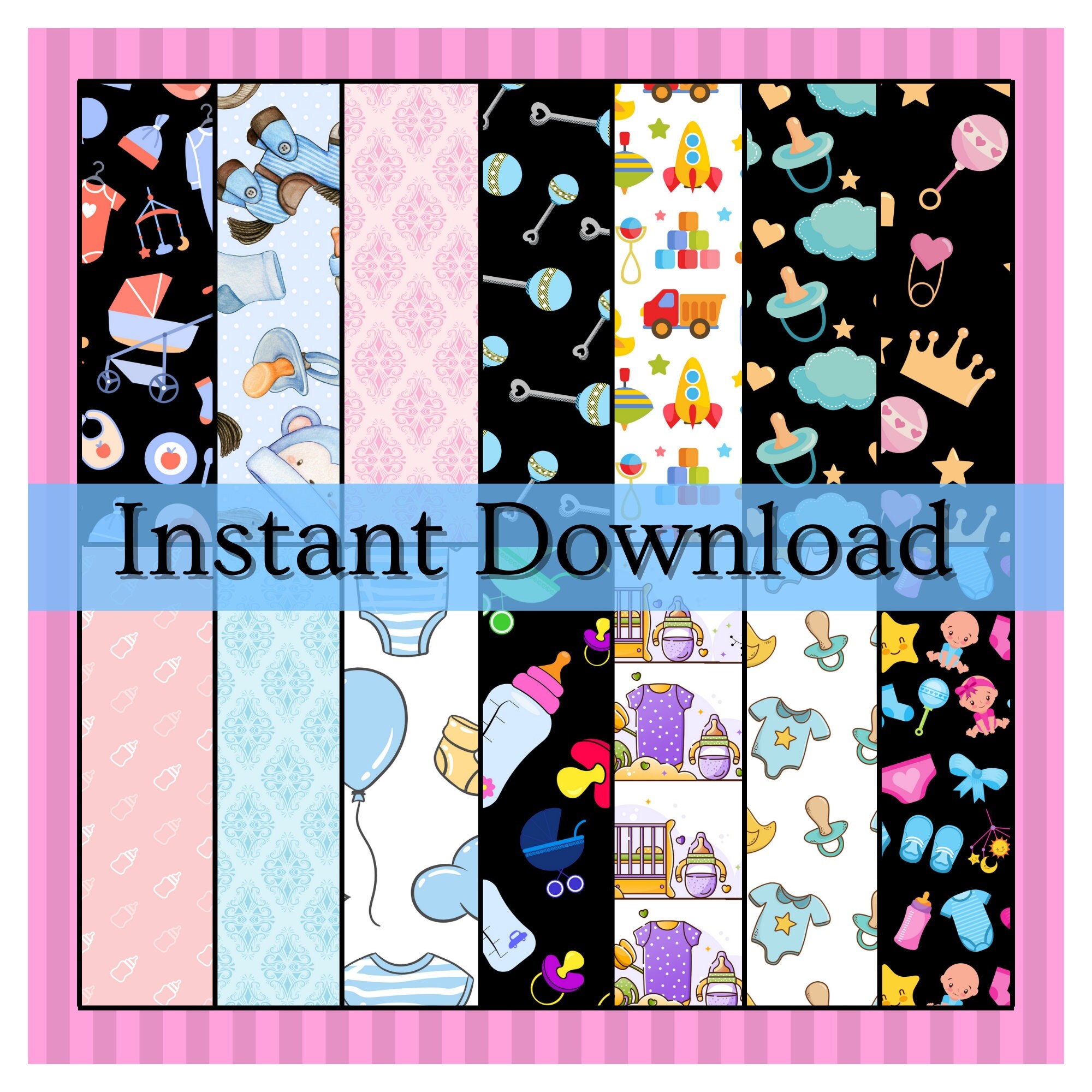 Baby Shower/ Baby Digital Paper Printable Baby Shower Paper - Etsy