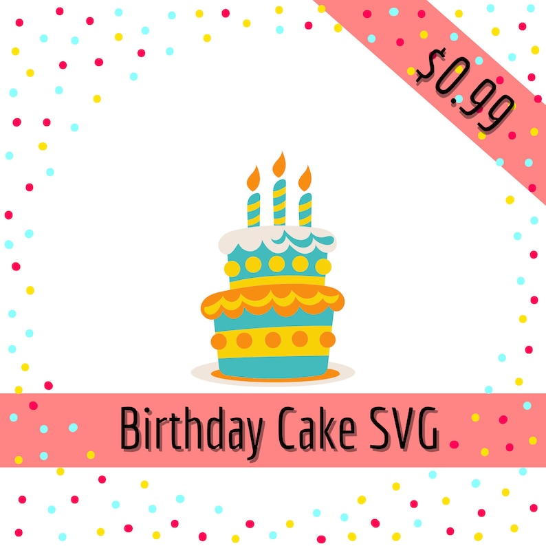 Birthday Cake SVG - Etsy