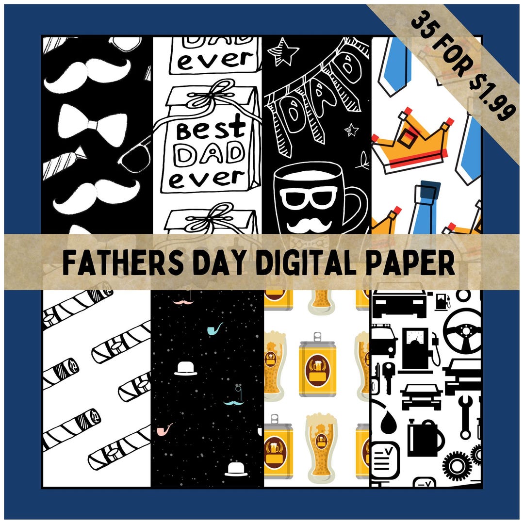 Father’s Day Digital Paper/printable Paper - Etsy