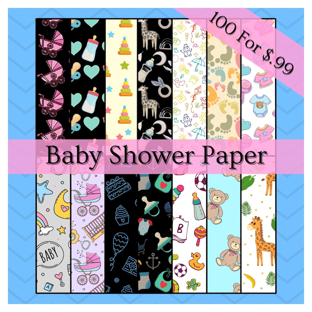 Baby Shower/ Baby Digital Paper Printable Baby Shower Paper - Etsy