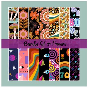 70s,80s, and 90s Digital Paper Printable 70s, 80s, and 90s Paper ...