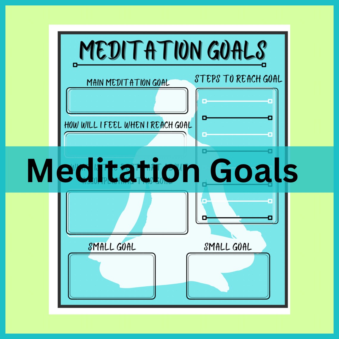 Printable Meditation Goals and Meditation Log - Etsy