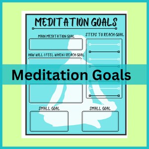 Printable Meditation Goals and Meditation Log - Etsy