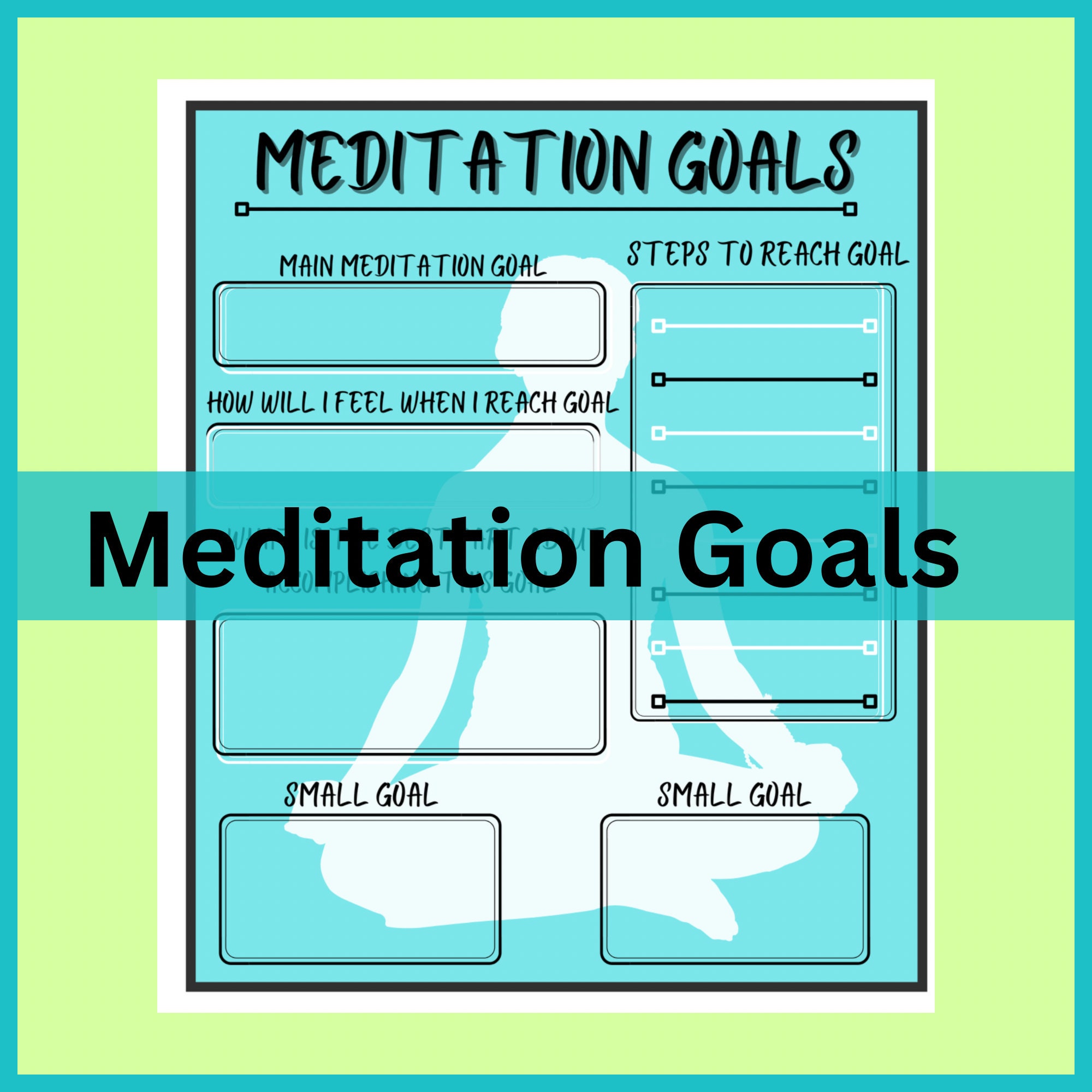 Printable Meditation Goals and Meditation Log - Etsy