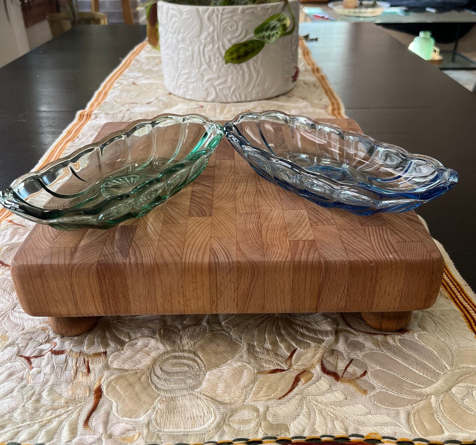 Vintage Anchor Hocking Banana Split Glass Boat Dish Trinket Dish Ice ...