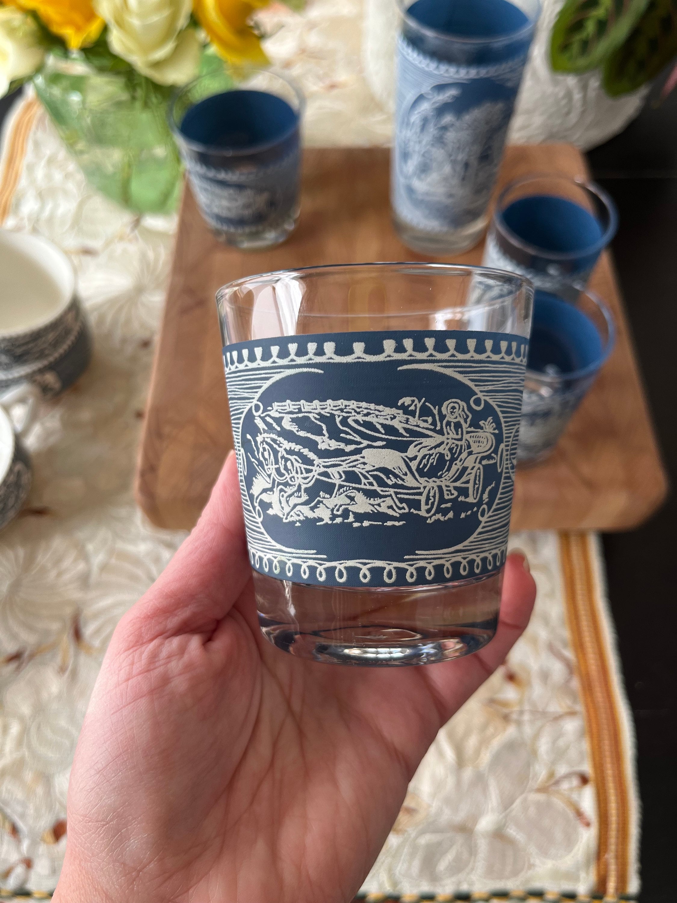 Currier and Ives Blue by Royal Collection Bread and Butter Plates ...