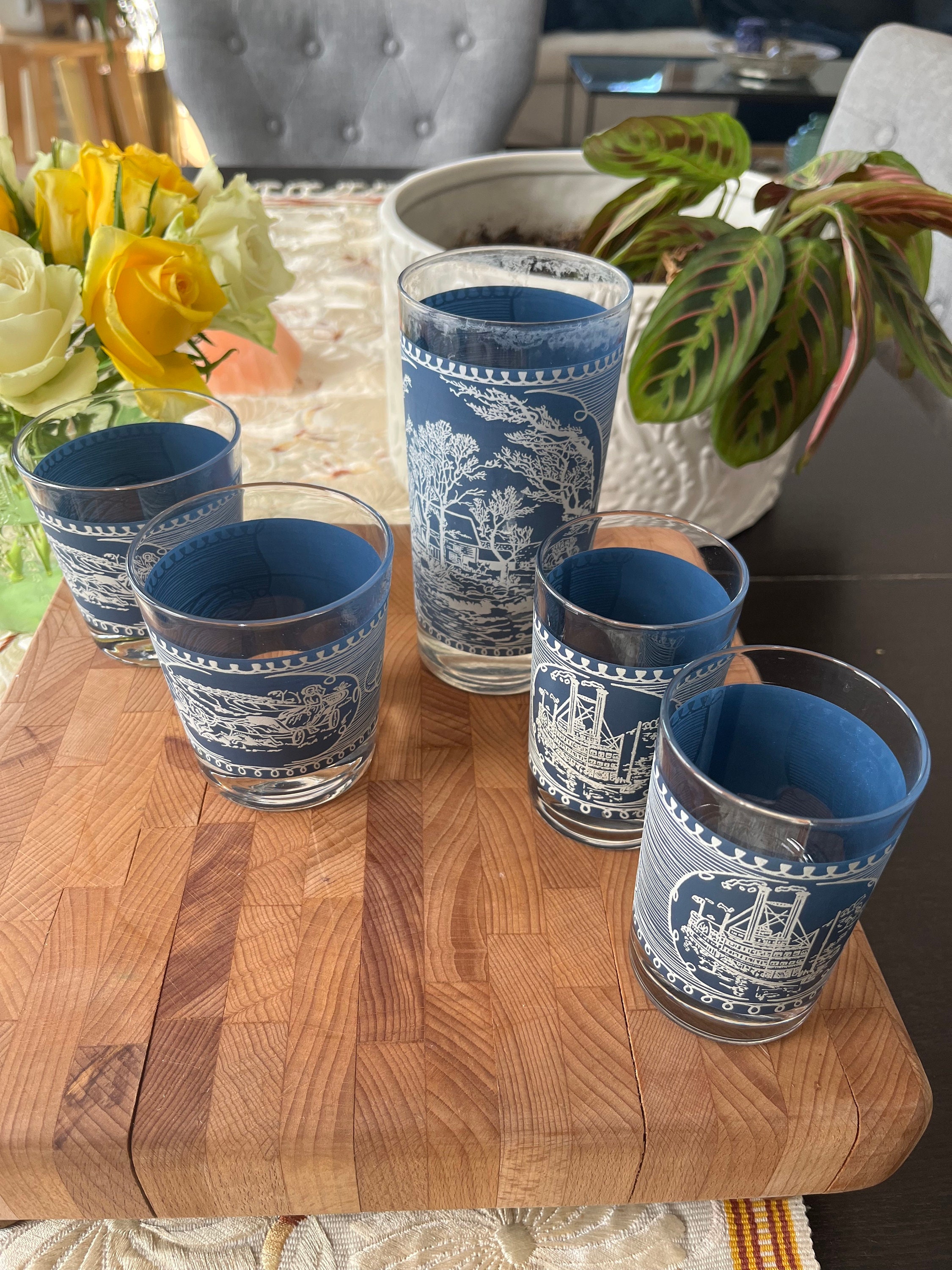 Currier and Ives Blue by Royal Collection Bread and Butter Plates ...