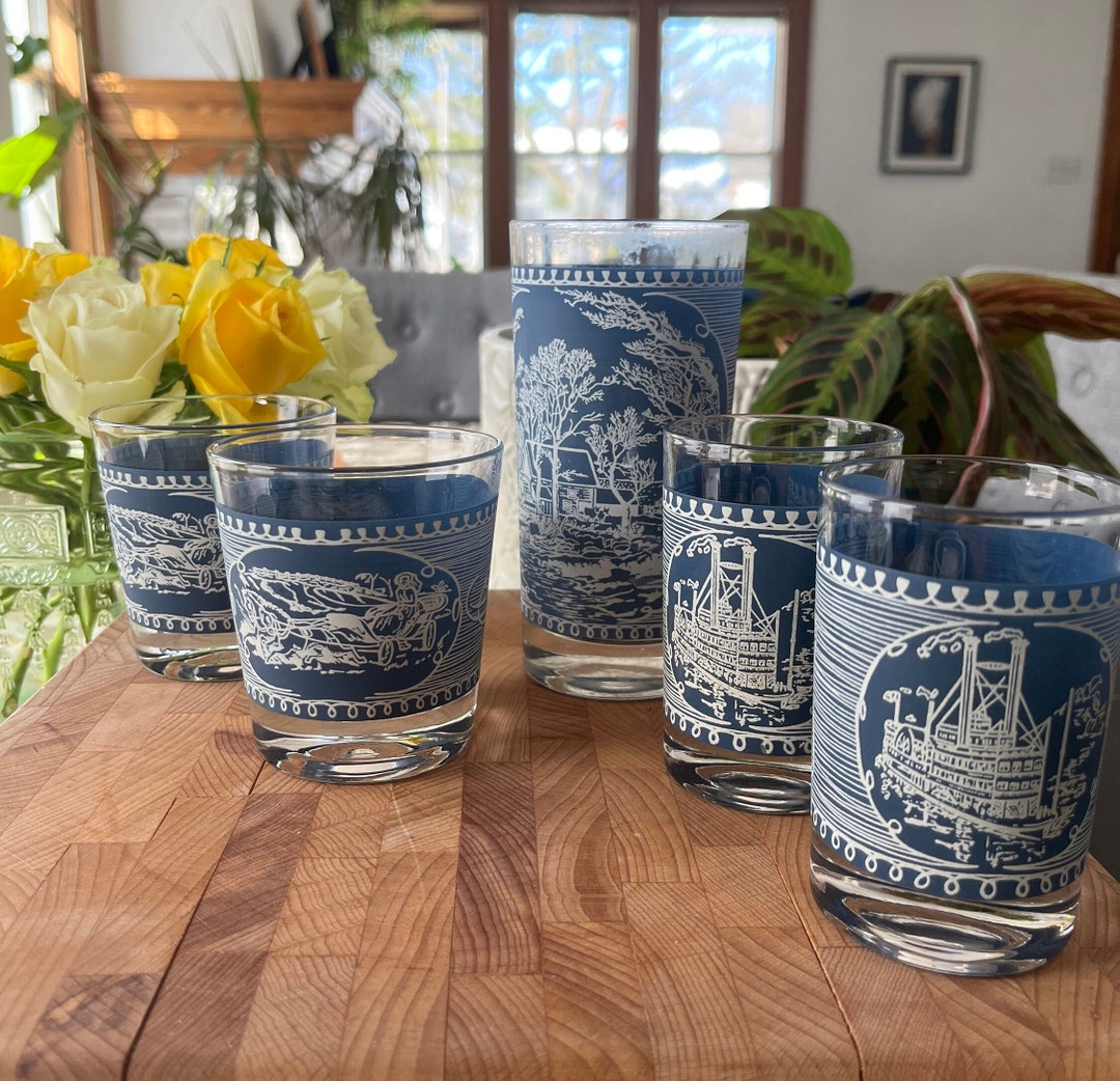 Currier and Ives Blue by Royal Collection Bread and Butter Plates ...
