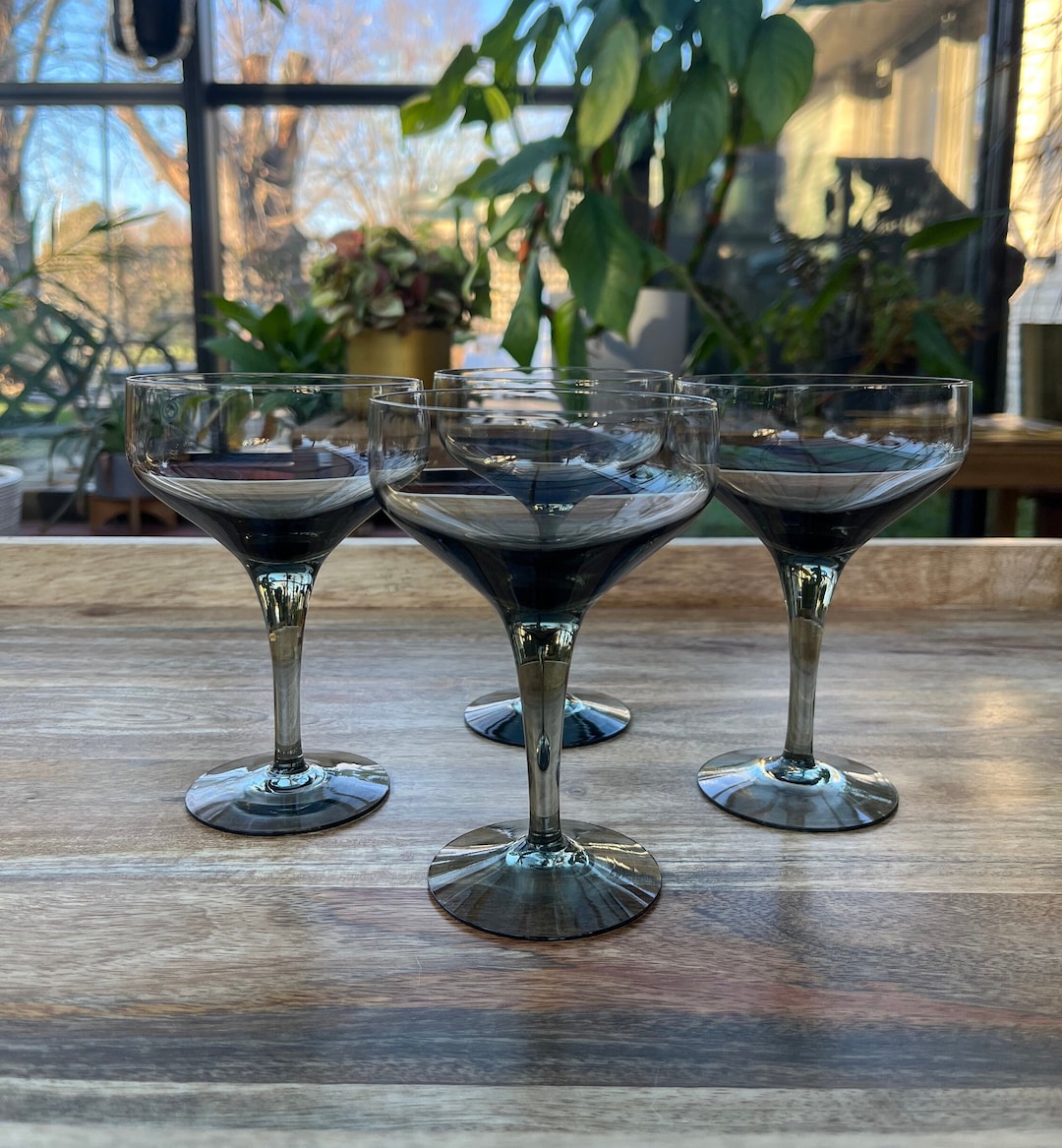 Vintage Orrefors Crystal Champagne Tall Sherbet Rhapsody Smoke Coupe ...