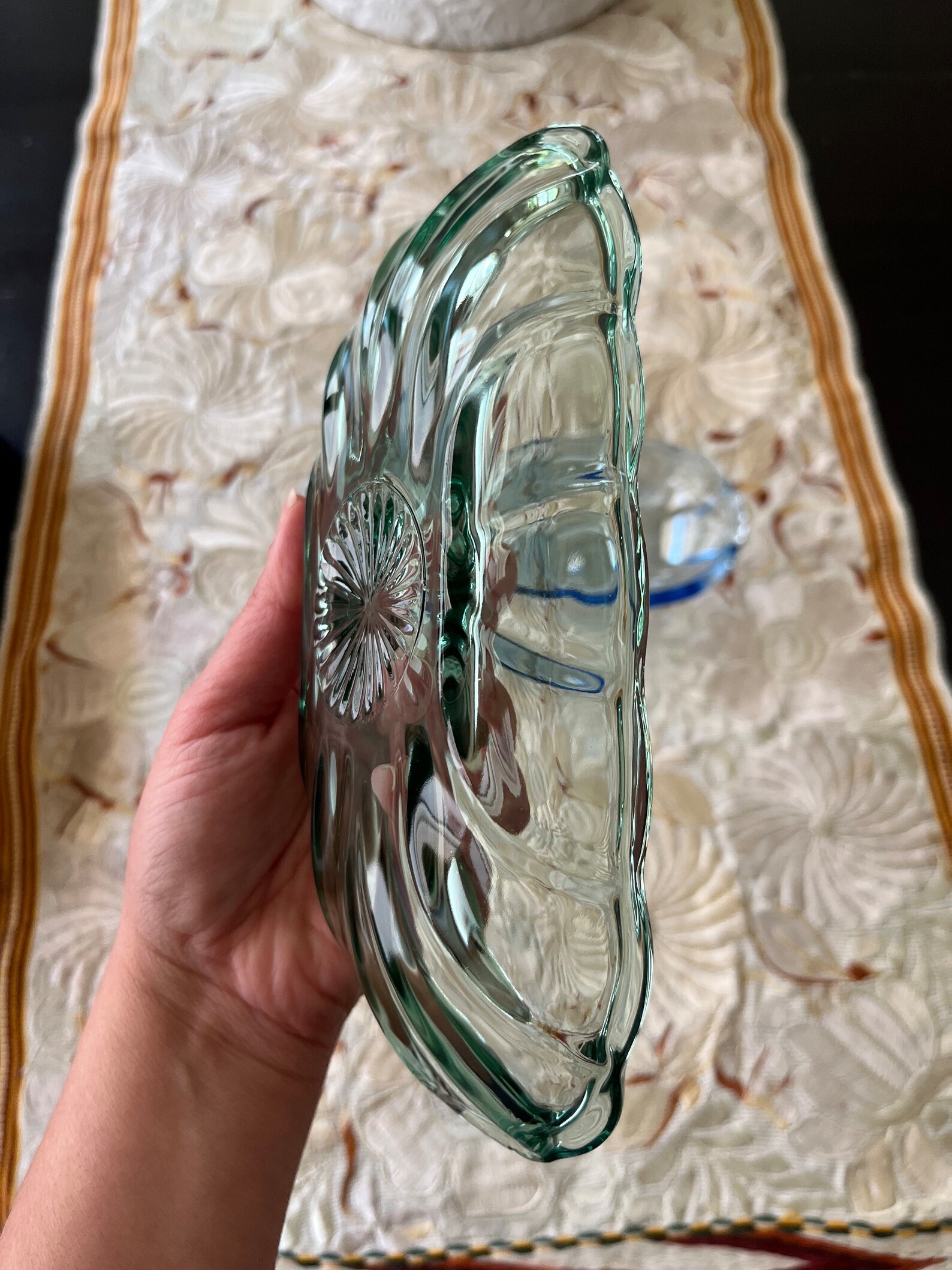 Vintage Anchor Hocking Banana Split Glass Boat Dish Trinket Dish Ice ...