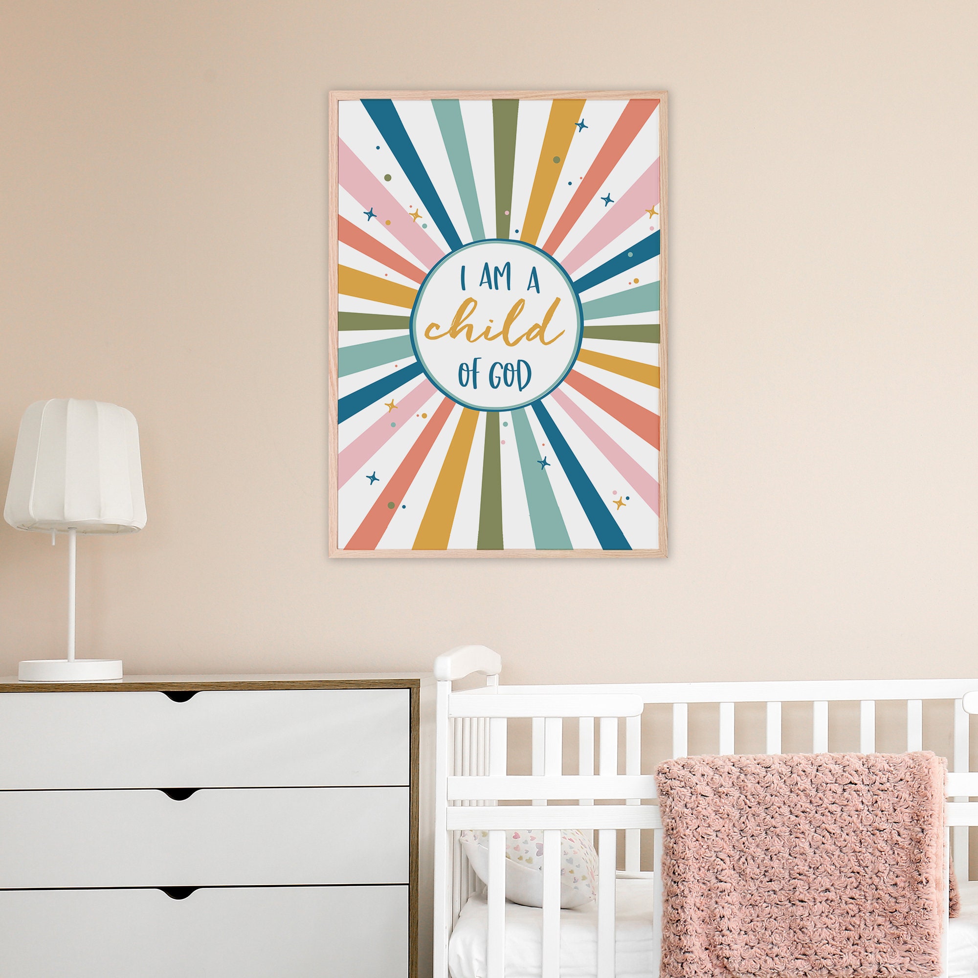 I Am a Child of God Printable Wall Art Kids Bible Verse Wall Art Kids ...