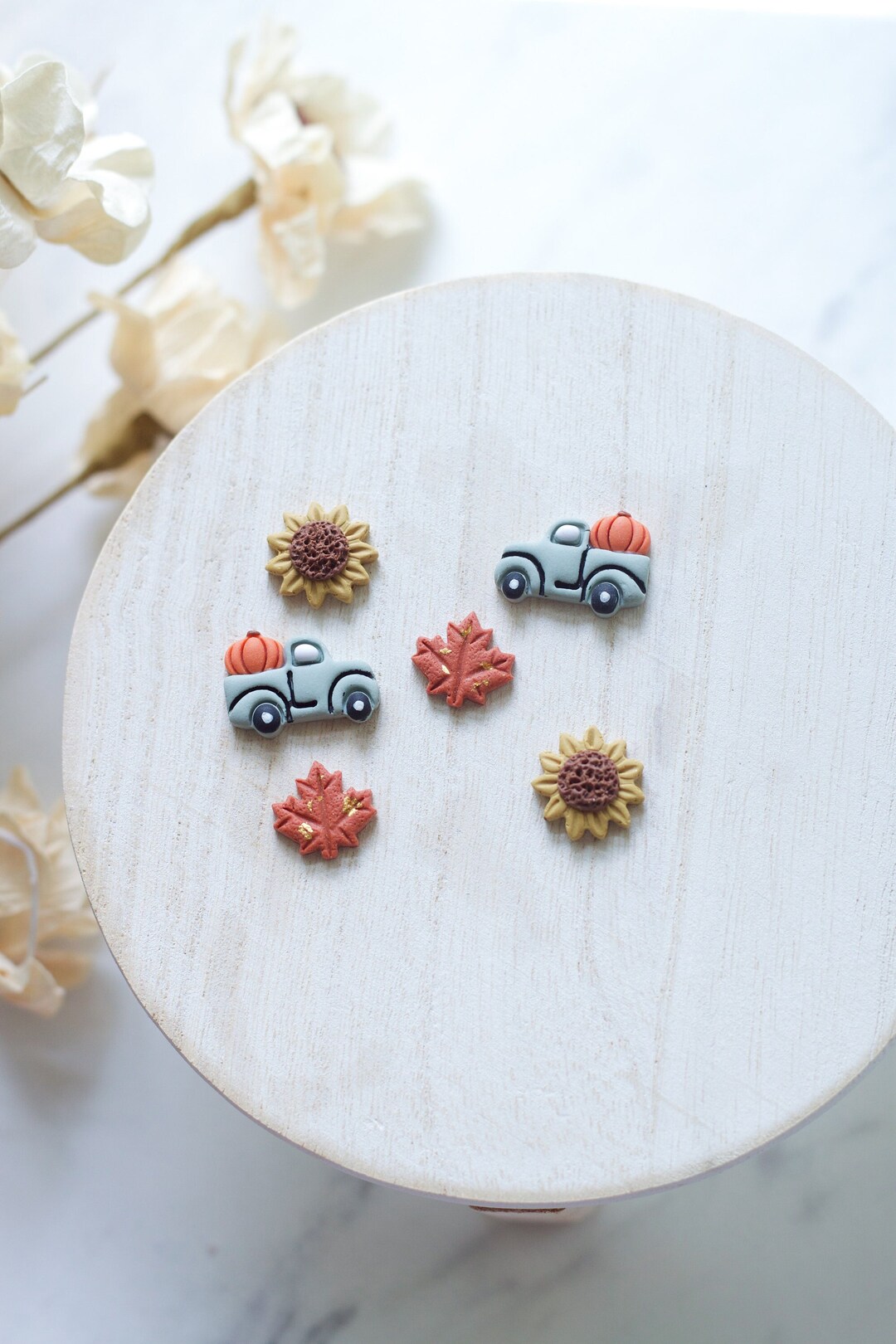Autumn Harvest Polymer Clay Stud Earrings | Handmade Polymer Clay Fall ...