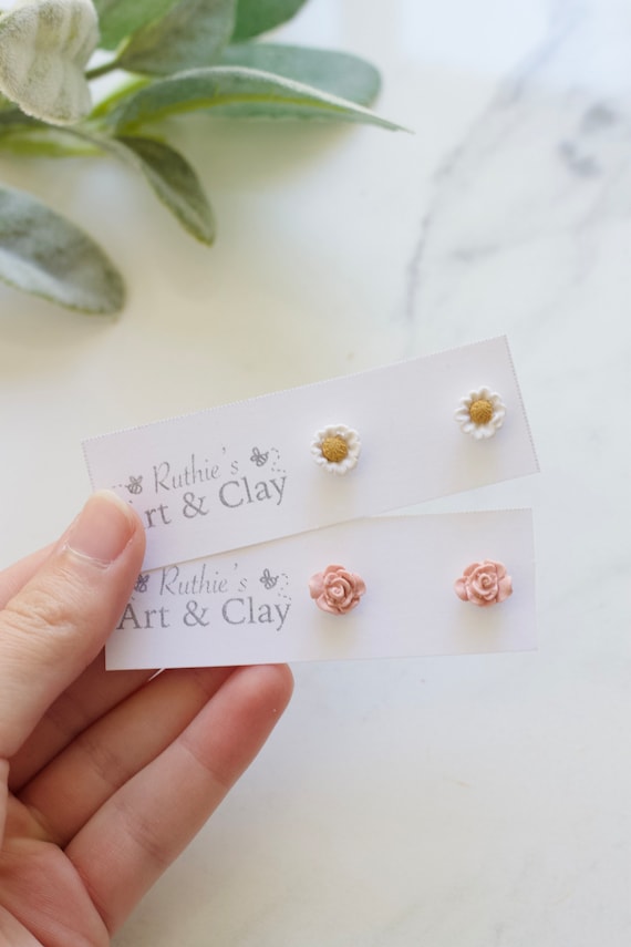 Small clay earrings store
