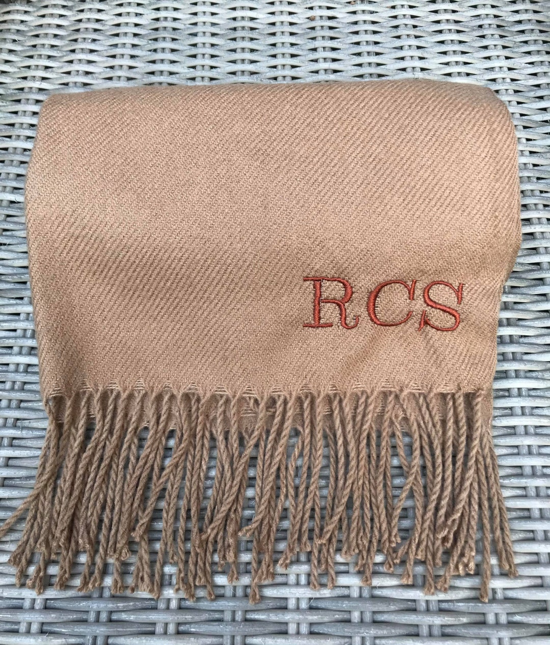 Classic Luxury Personalised Embroidered Scarf for Mothers Day - Etsy UK