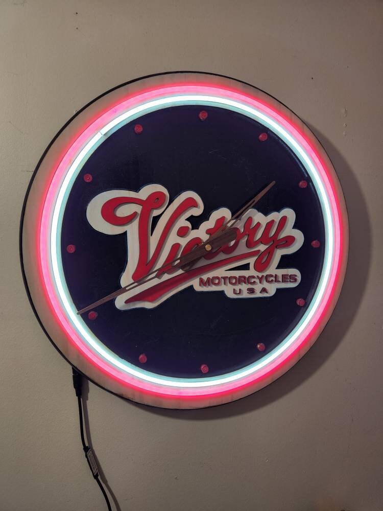 Custom 18' Neon Clock - Your Logo W/led Double Outline - Etsy