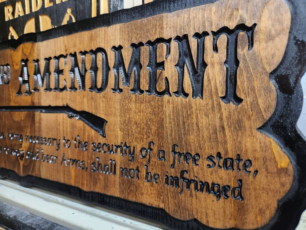 2nd Amendment Plaque, 21x8 - Etsy