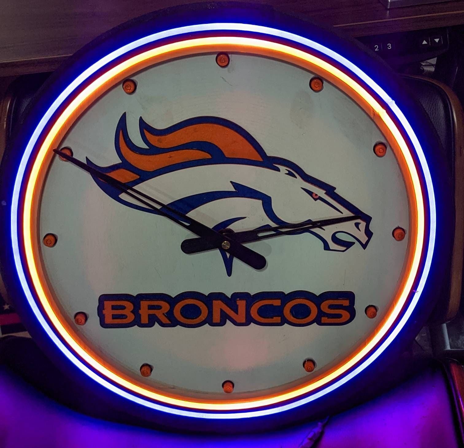 Custom 18' Neon Clock - Your Logo W/led Double Outline - Etsy