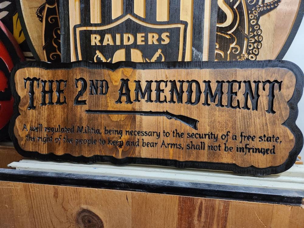 2nd Amendment Plaque, 21x8 - Etsy
