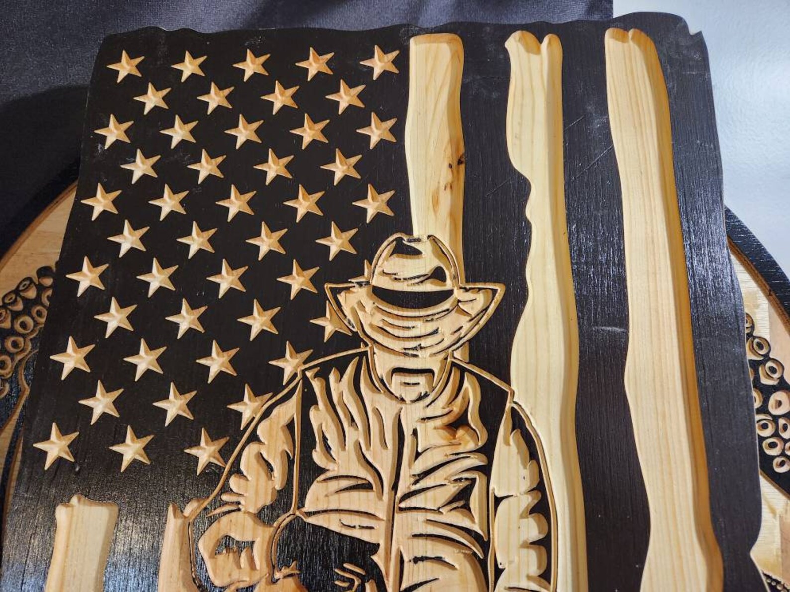 American Cowboy Flag 27x14 - Etsy