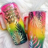 Tropical Leaves Ombre Tumbler - Etsy