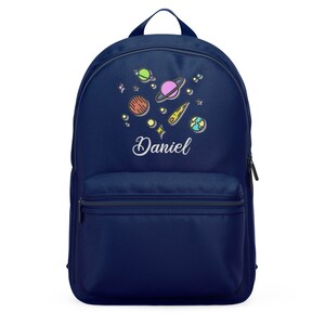 Personalised Embroidered Planets Mini Backpack for Kids Boys Girls ...