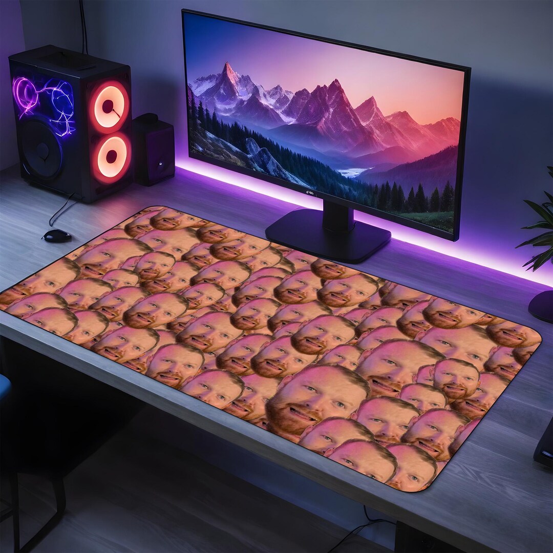 Funny Personalised Face All Over Gaming Mouse Mat, Funny Gaming Mouse ...