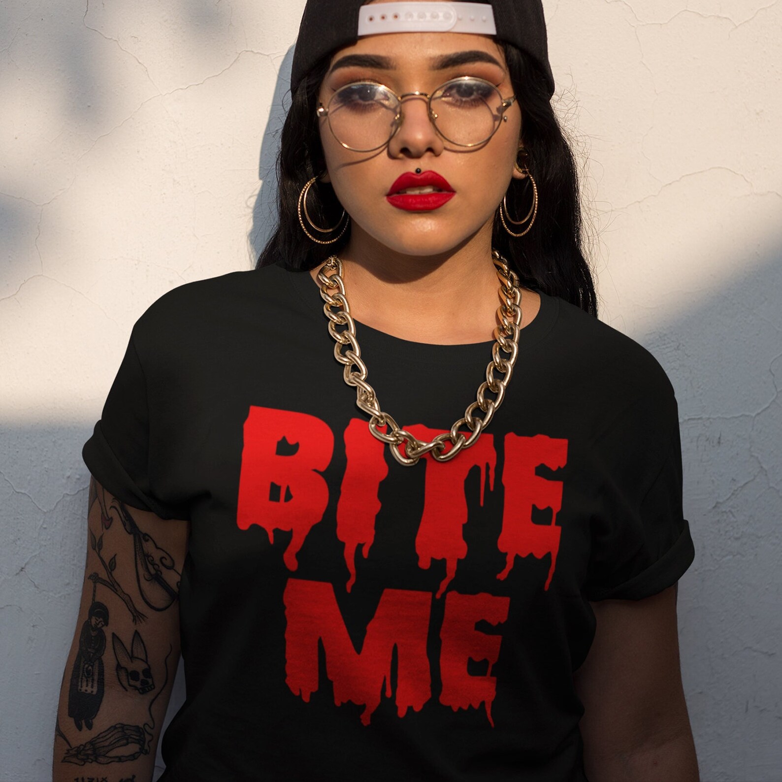 Bite Me Halloween Costume Halloween T Shirt Novelty - Etsy UK