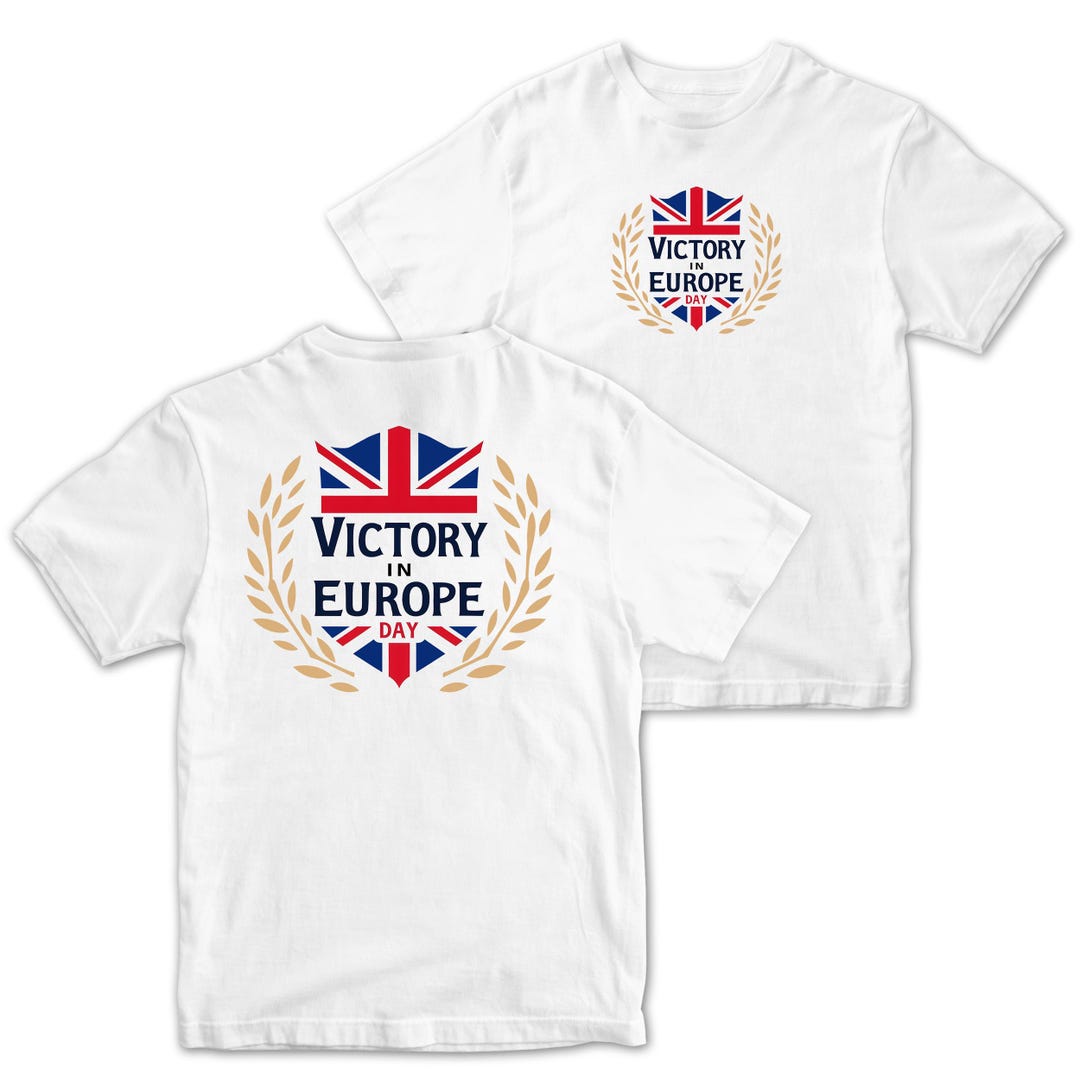 Heritage VE Day Union Jack Shield Front and Back Kids T Shirts, Printed ...