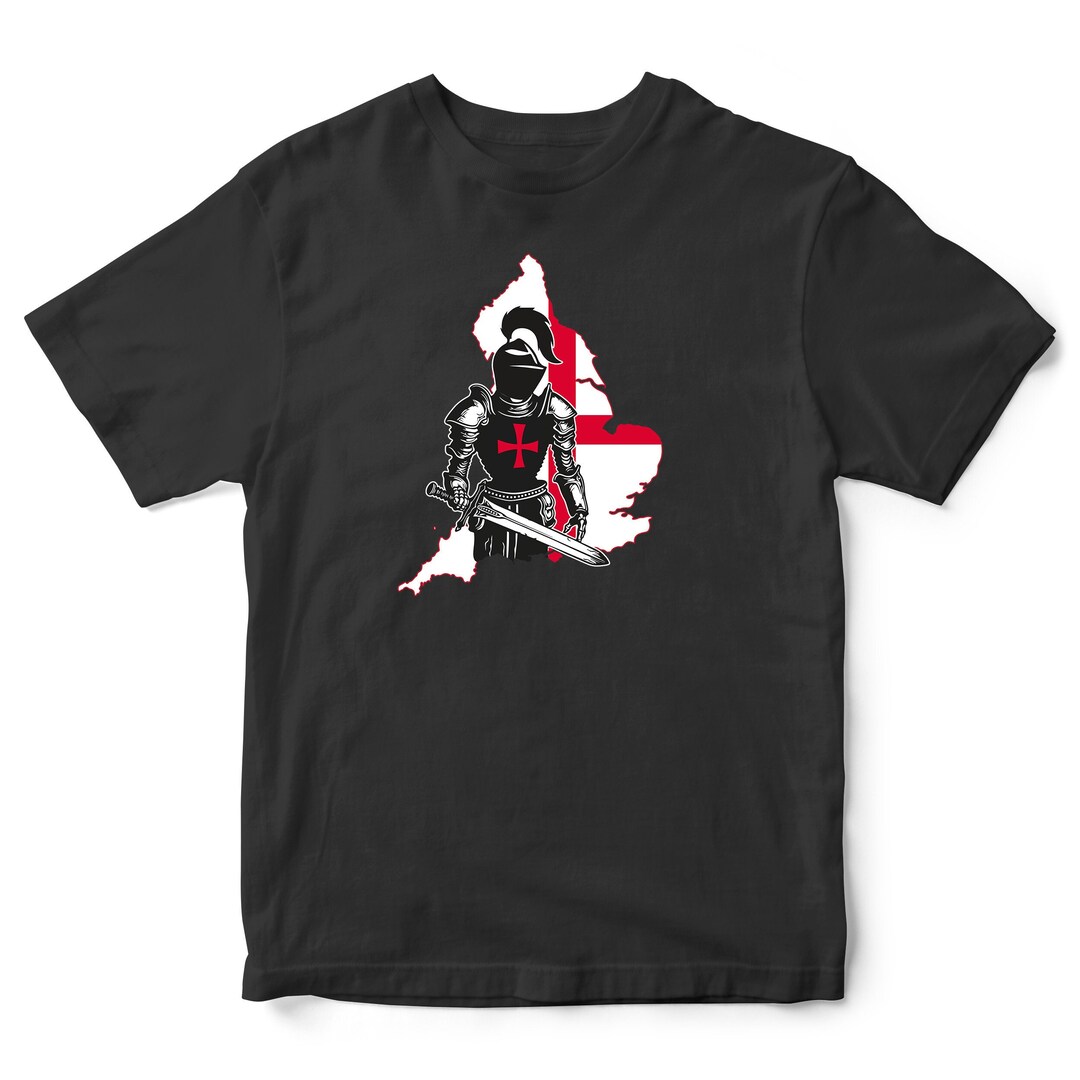 St George's Day Knight England Map T Shirt for Kids, Saint George's Day ...